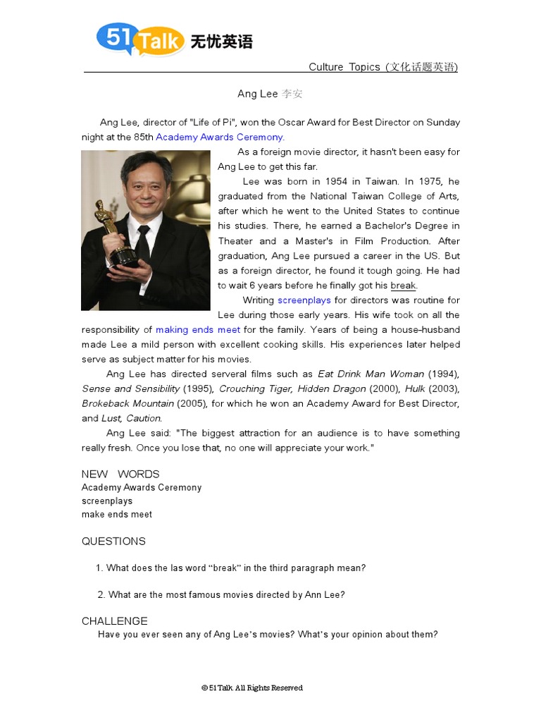 Ang Lee | PDF
