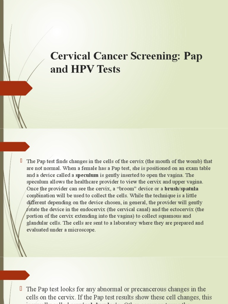 Cervical Cancer Screening | Download Free PDF | Cervical Cancer ...