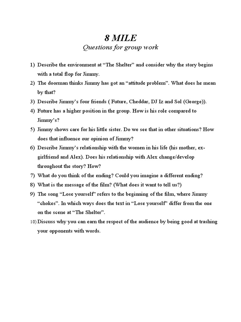 8 Mile | PDF | Language Arts & Discipline