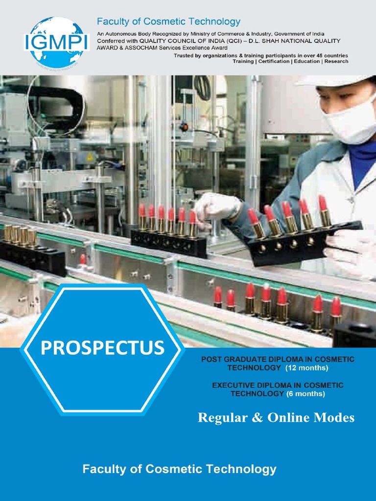 Cosmetic Technology Prospectus | PDF | Clinical Trial | Cosmetics
