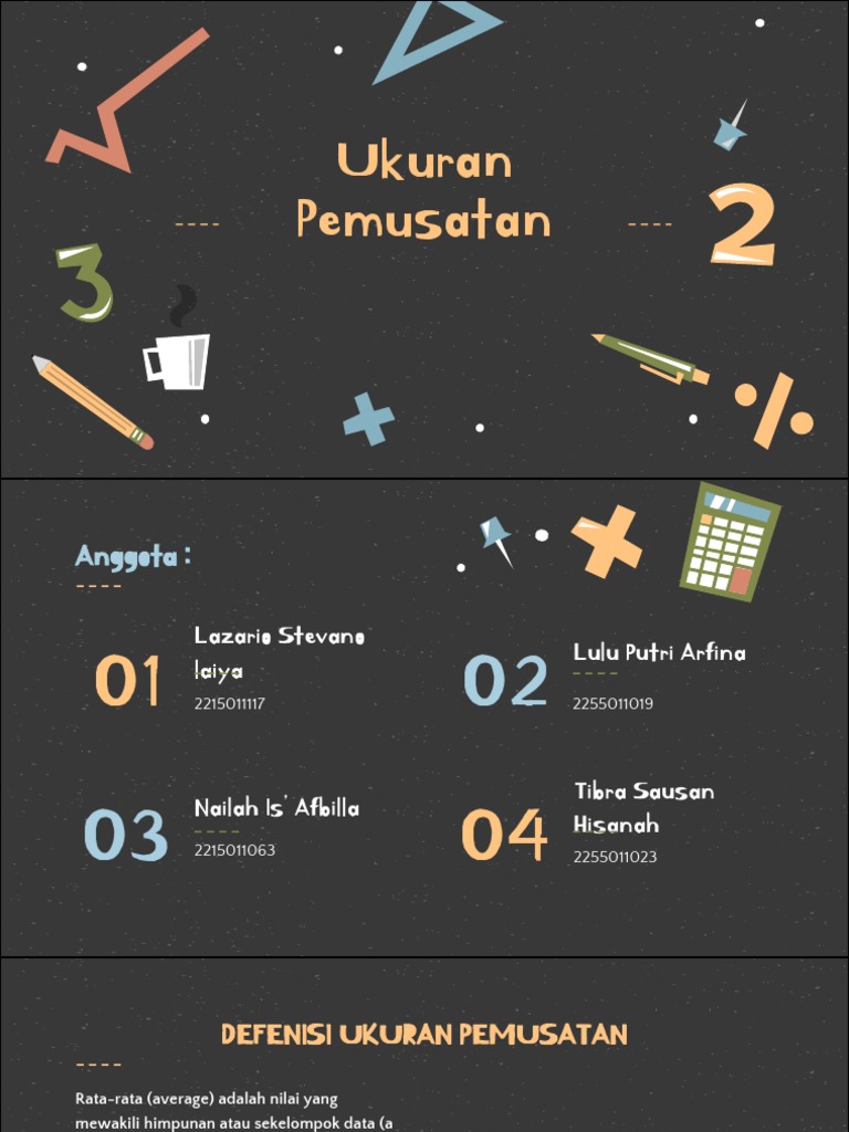 Ukuran Pemusatan: Rata-rata, Median, Modus | PDF
