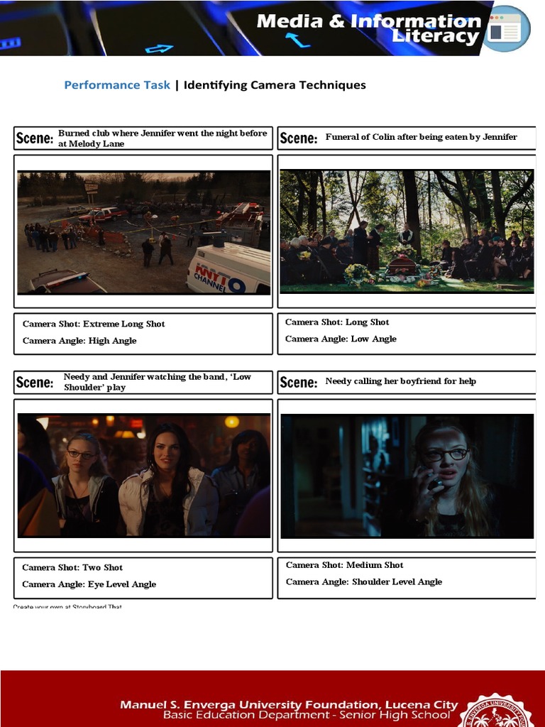 Camera Techniques in Film Scenes | PDF