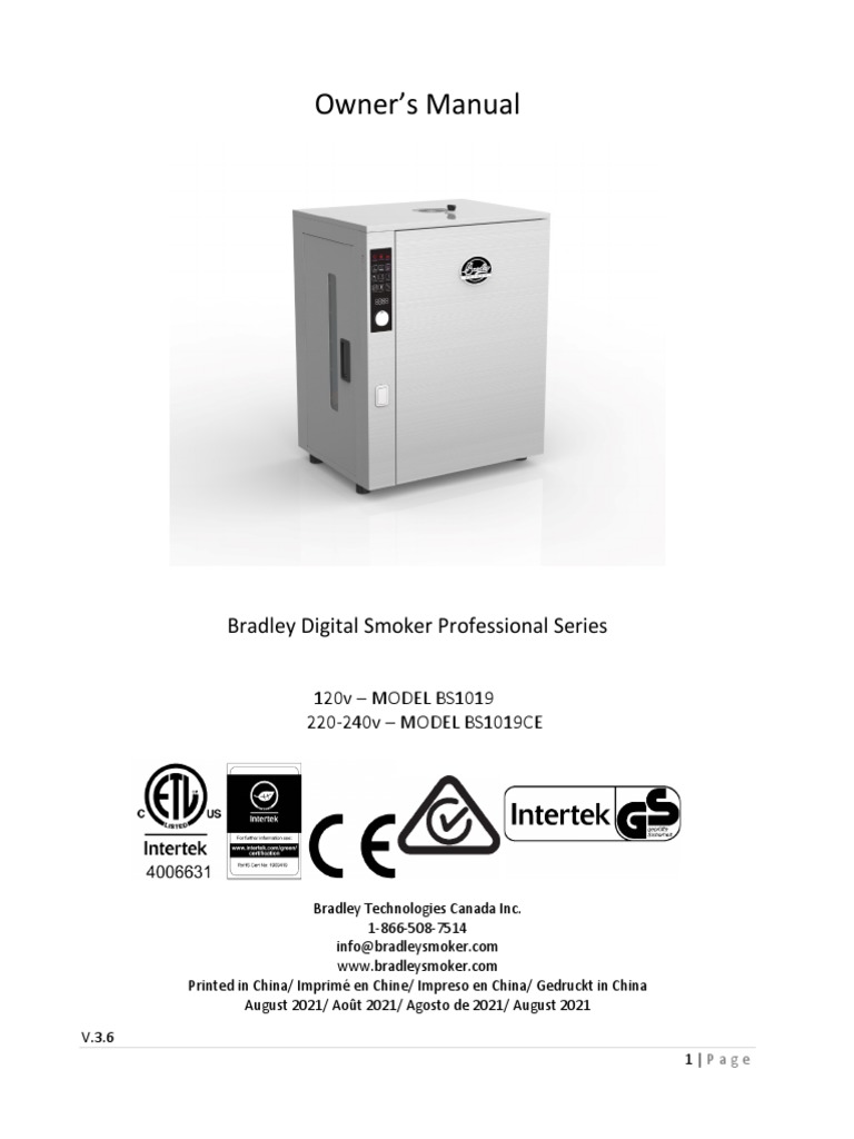 BS1019-manual Non BT Eng Final v3.6 | PDF | Smoking (Cooking) | Ac Power Plugs And Sockets