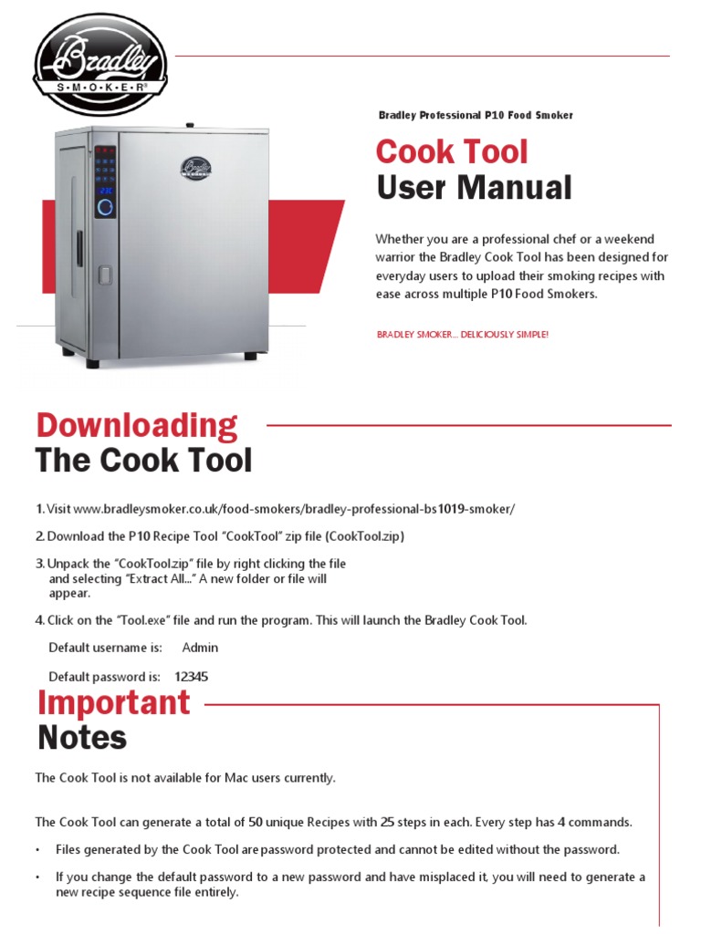 Cook Tool User Manual EU | PDF | Usb Flash Drive | Smoking (Cooking)