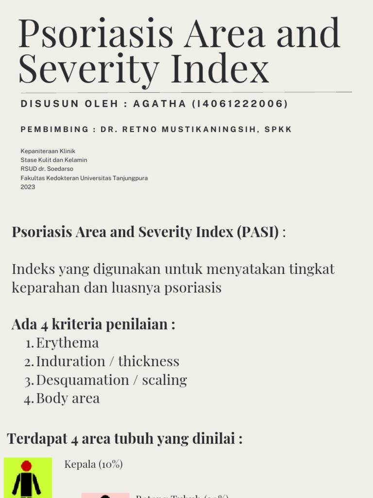 Psoriasis Area and Severity Index | PDF