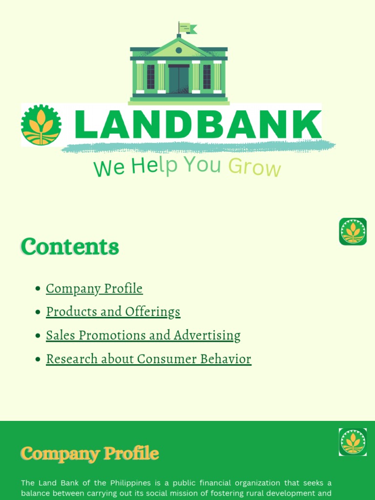 Land Bank Presentation | PDF | Banks | Debit Card