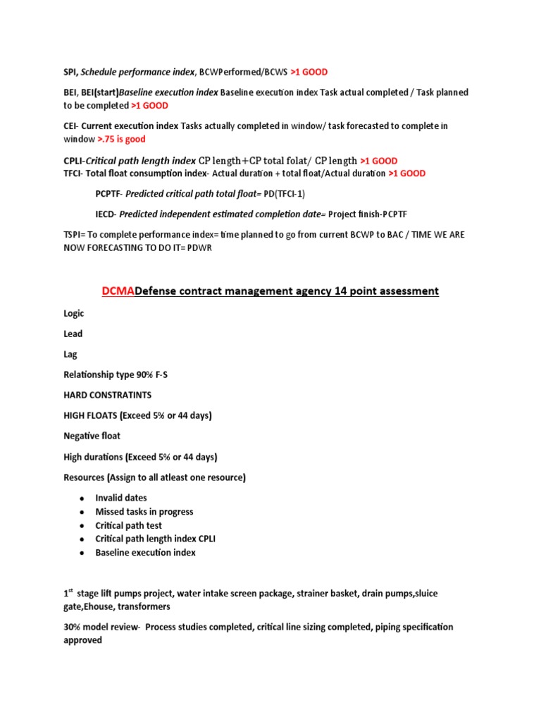 Defense Contract Management Agency 14 Point Assessment | PDF