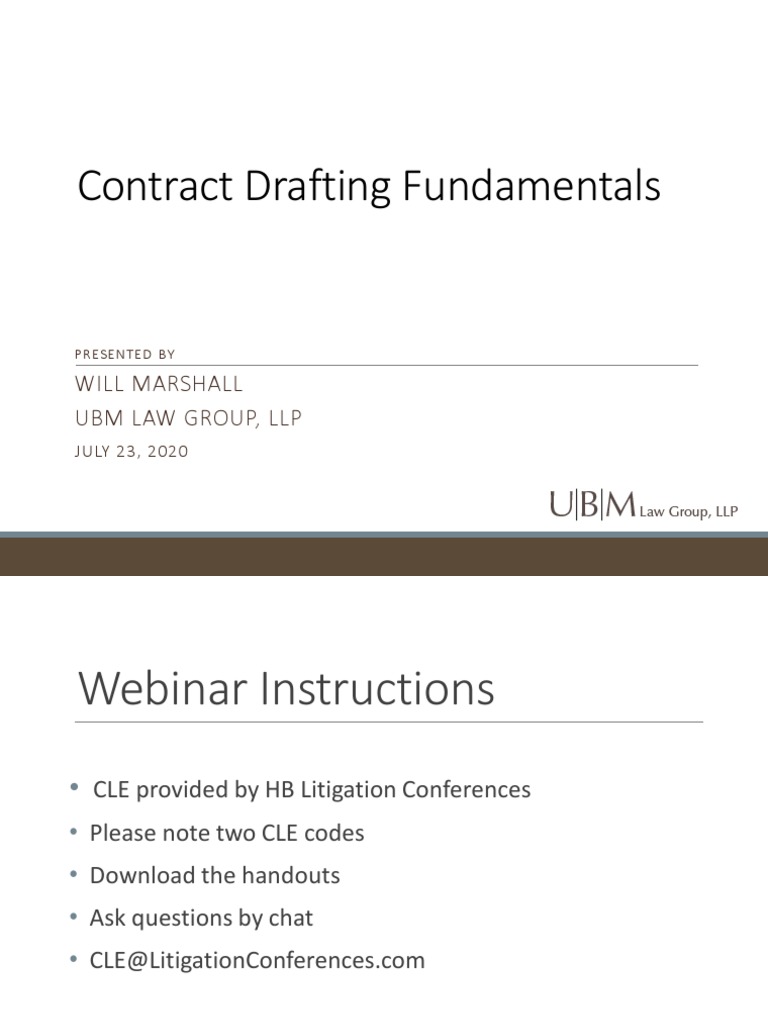 Contract Drafting Guide | PDF | Indemnity | Liability Insurance