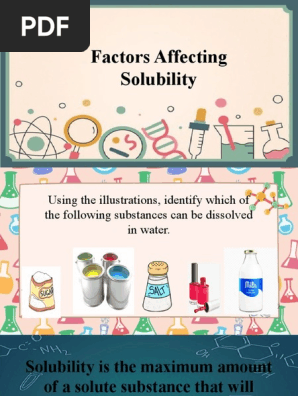 Factors Affecting Solubility Worksheet