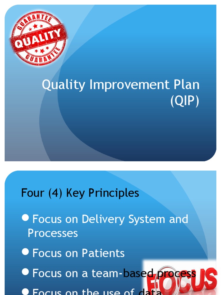 Quality Improvement Plan (QIP) | PDF | Quality Management | Patient