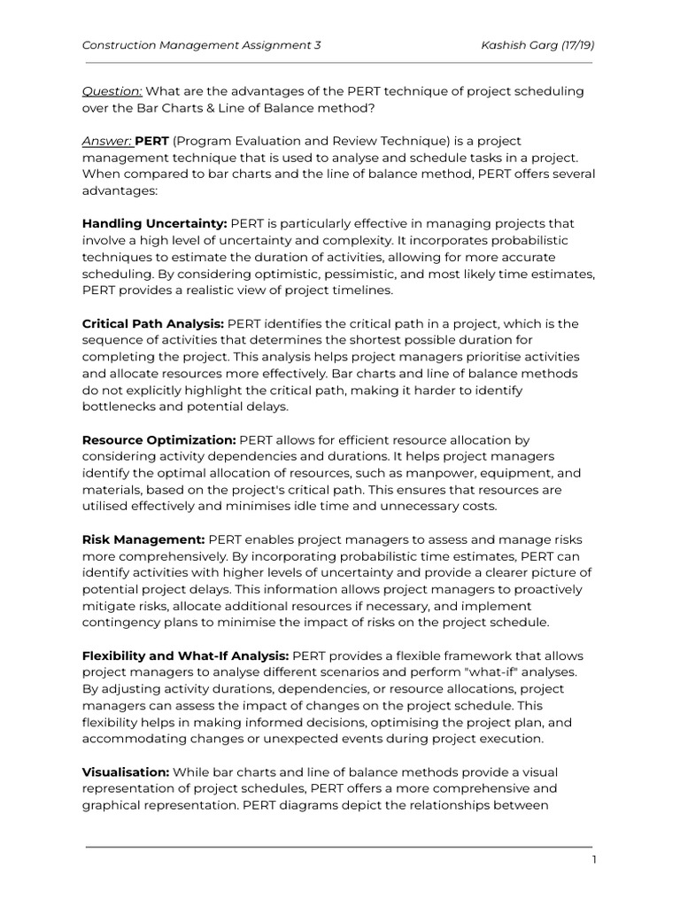 Assignment 3 Construction Manamgment (17 - 19) | PDF | Project Management | Computing