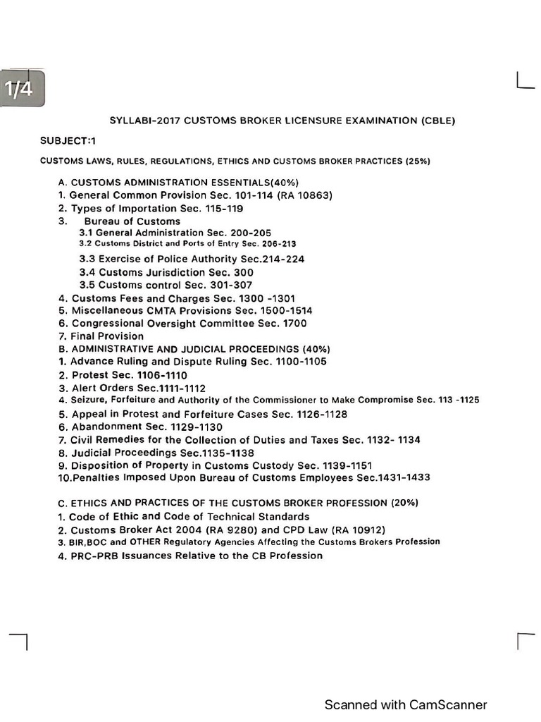 Syllabi - Cble | PDF