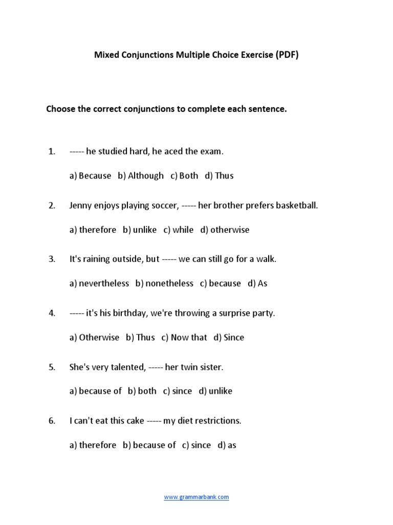 Mixed Conjunctions | PDF