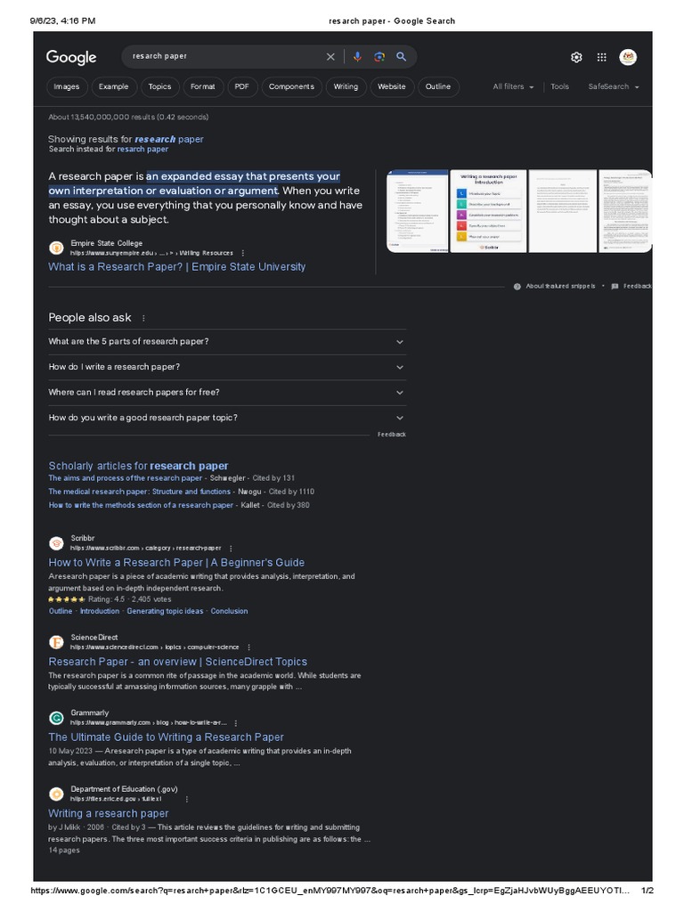 Resarch Paper - Google Search | PDF | Academic Publishing | Human ...