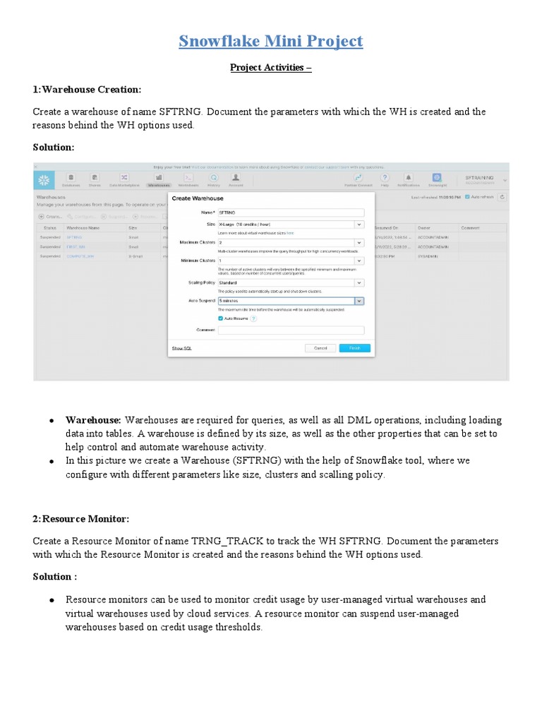 Snowflake Mini Project | PDF | File Format | Comma Separated Values
