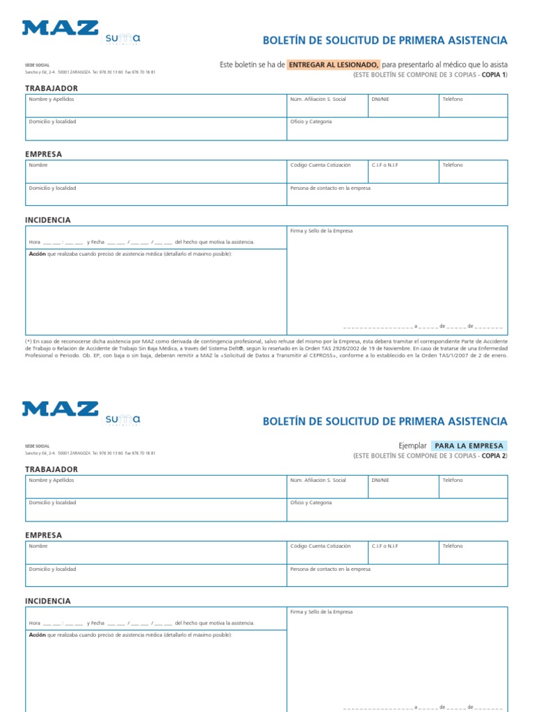 MAZ Boletin Asistencia | PDF