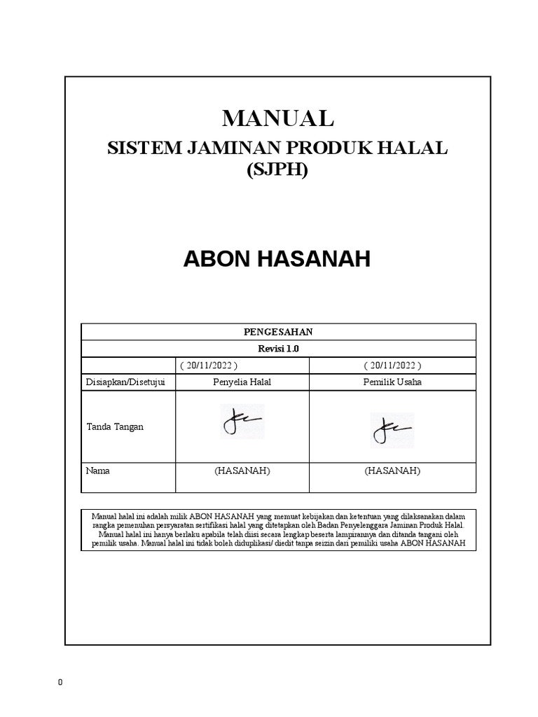 Kebijakan Halal Abon Hasanah | PDF | Pengelolaan Keuangan & Uang