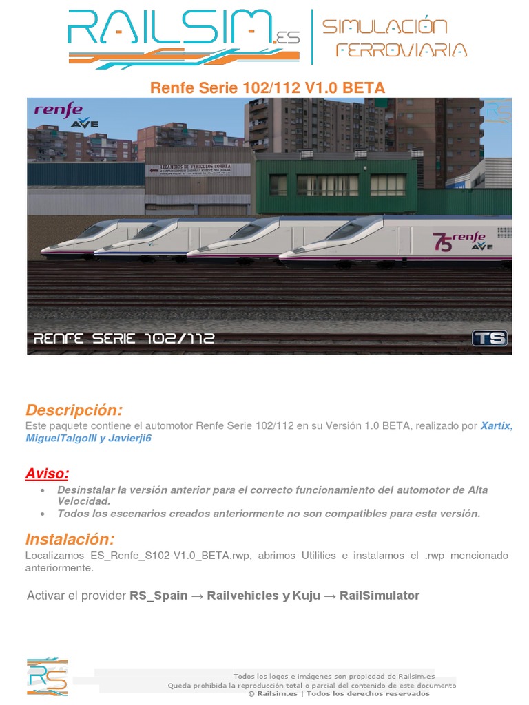 Renfe Serie 102/112 V1.0 BETA | PDF