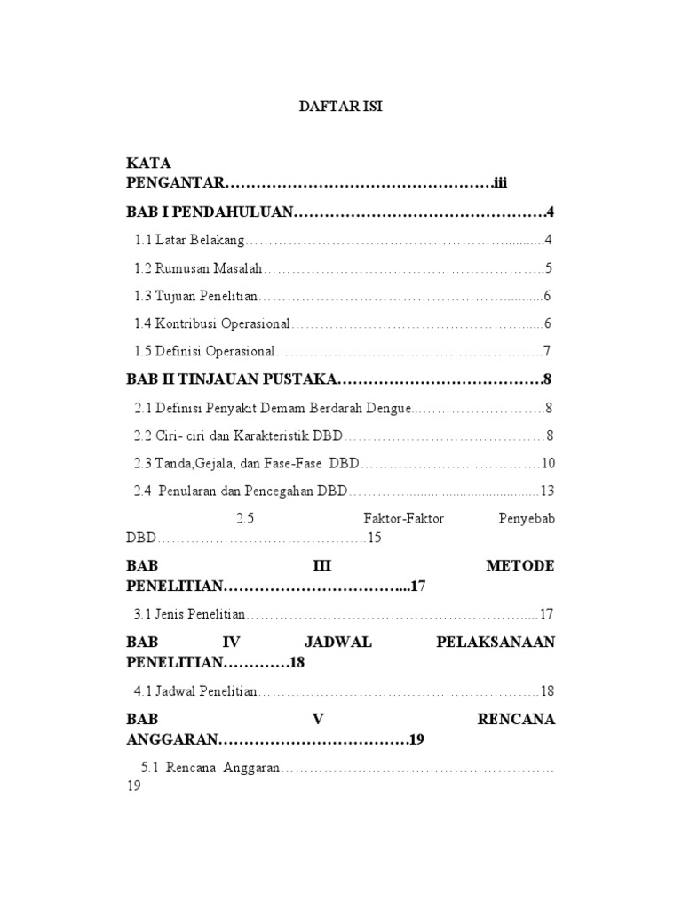 Proposal Penelitian DBD-1 | PDF