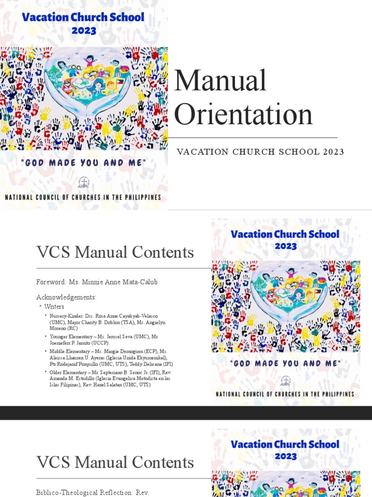 2023 VCS Manual Orientation | PDF | Learning | Behavioural Sciences