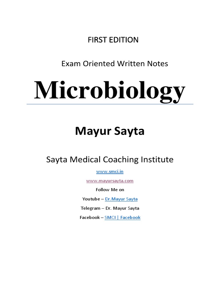 Microbiology Notes | PDF