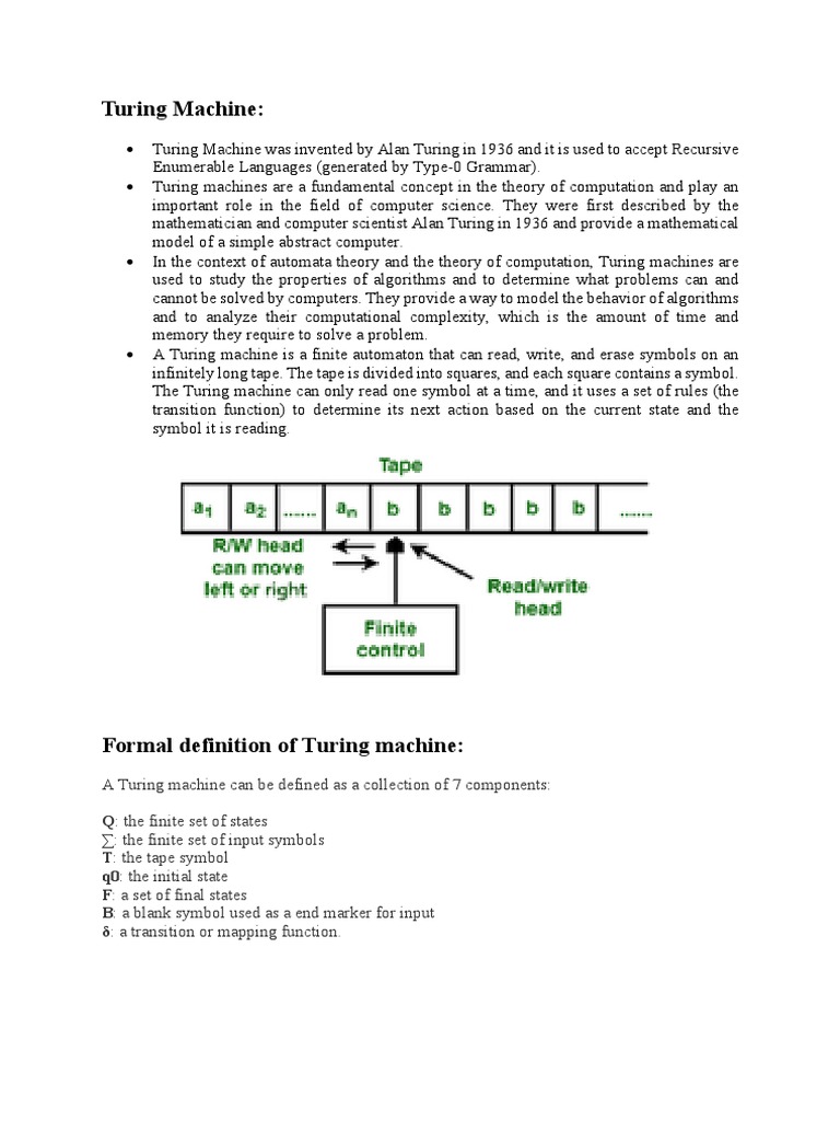 Unit 5 Turing Machine | PDF | Theory Of Computation | Applied Mathematics