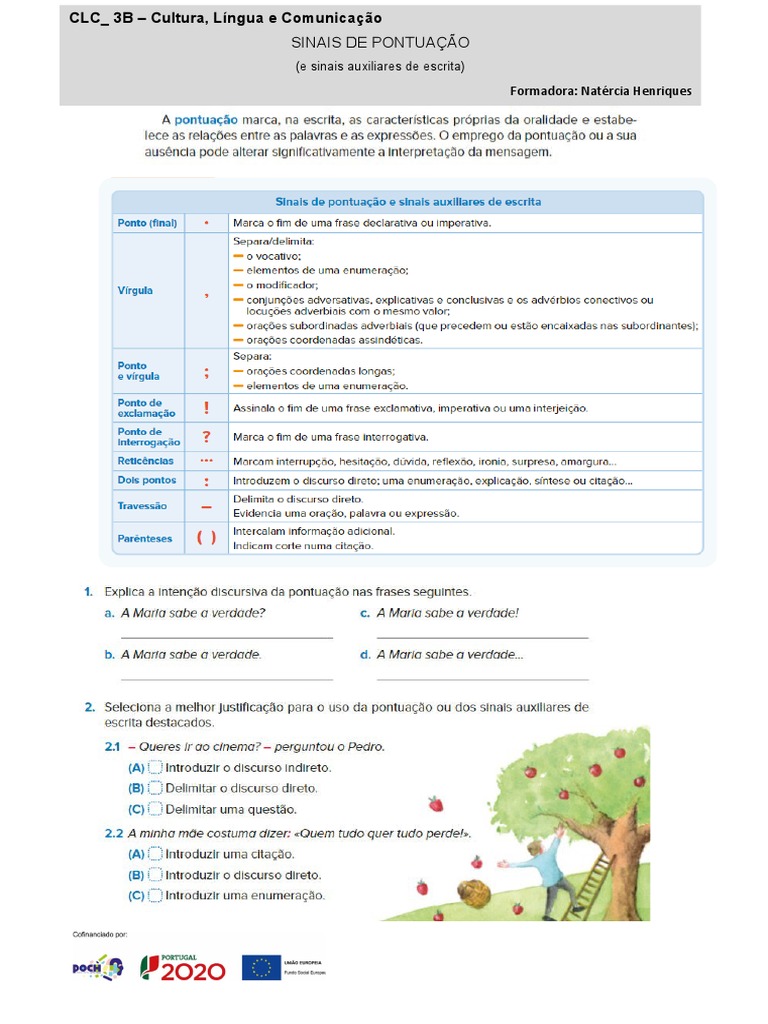 CLC 3B Sinais de Pontuação | PDF