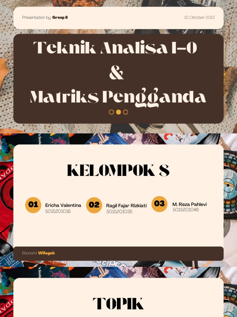 Teknik Analisa I-O - Matriks Pengganda | PDF