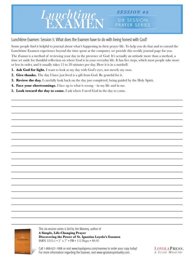Session5 Daily Examen Journal 1 | PDF