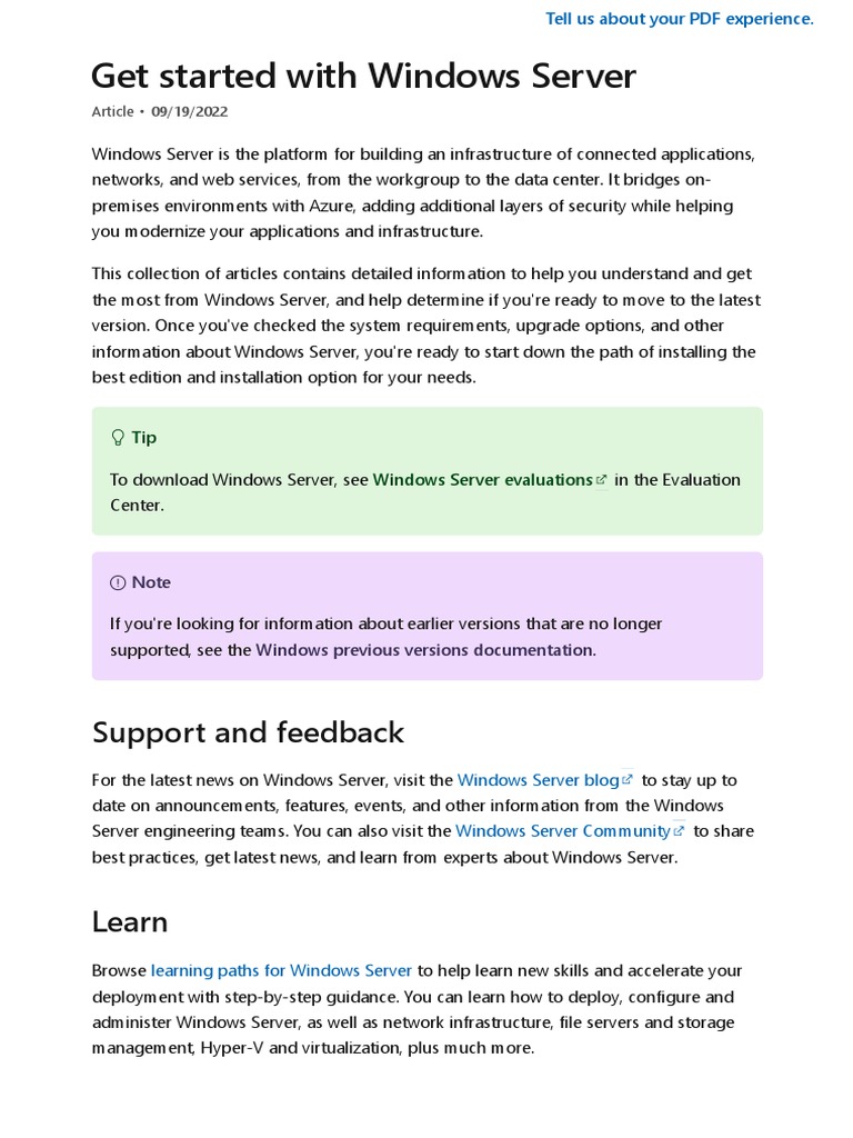 Windows Server Get Started | PDF | Transport Layer Security | Hyper V
