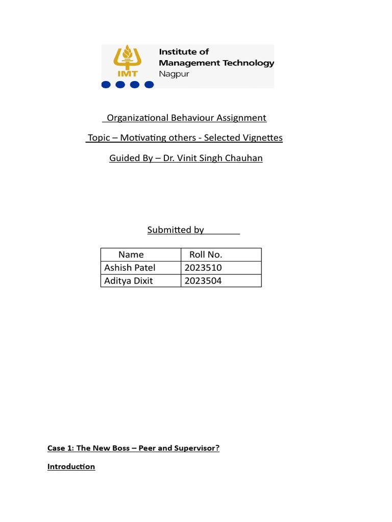 OB Mid-Term Assignment | PDF | Motivation | Motivational
