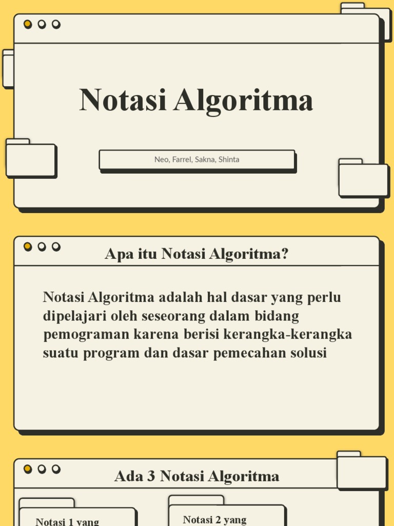 Presentasi Notasi Algoritma - Kelompok Neo XR | PDF | Metode & Bahan Ajar