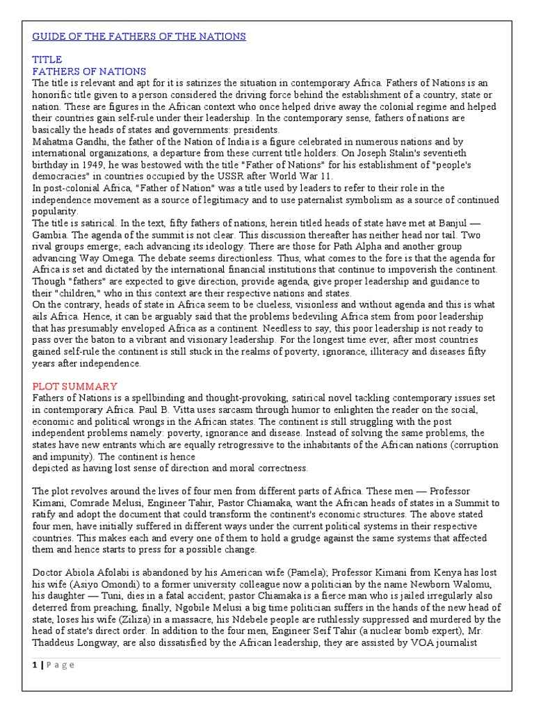 Fathers of Nations | PDF