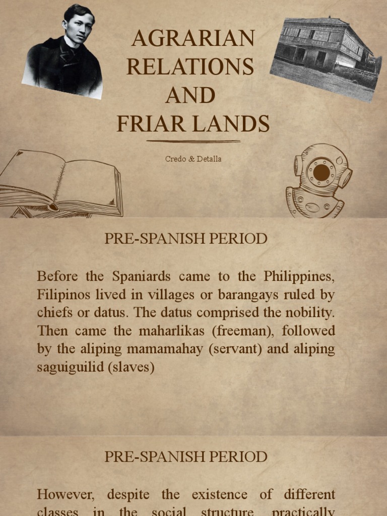 Agrarian Relations and Friar Lands | PDF | Spain | Spanish Empire