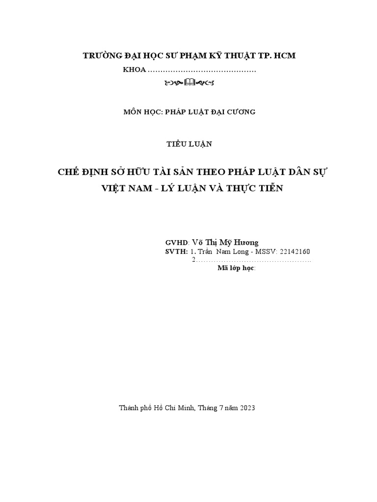 Bài tiểu luận pldc (1) | PDF