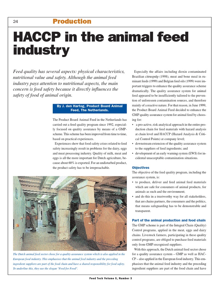HACCP in The Animal Feed - Hartog | PDF | Hazard Analysis And Critical ...