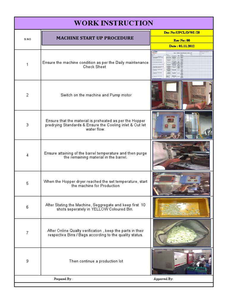 Injection Molding Machine Startup Guide | PDF