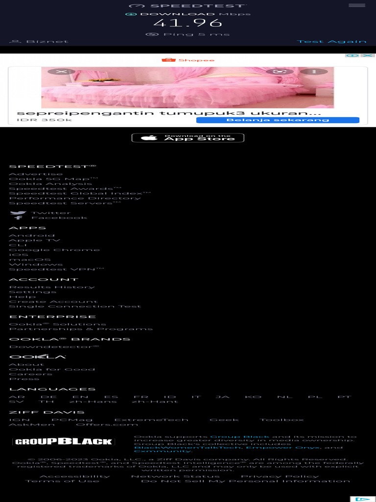 Speedtest by Ookla - The Global Broadband Speed Test | PDF