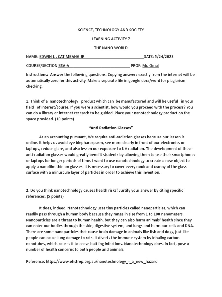 Nanotech Insights for Students | PDF | Nanotechnology | Applied And ...