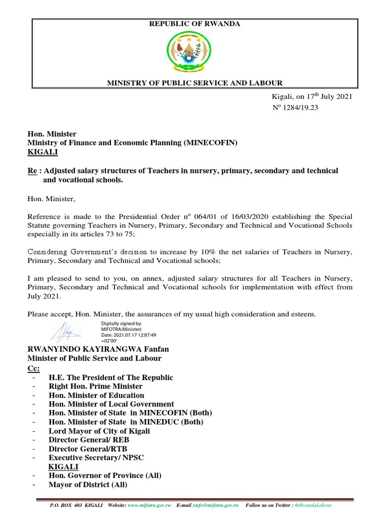 1.letter To Minecofin | PDF