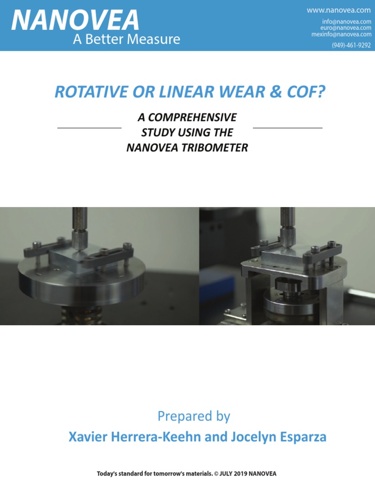 Rotative and Linear Wear | PDF | Wear | Friction