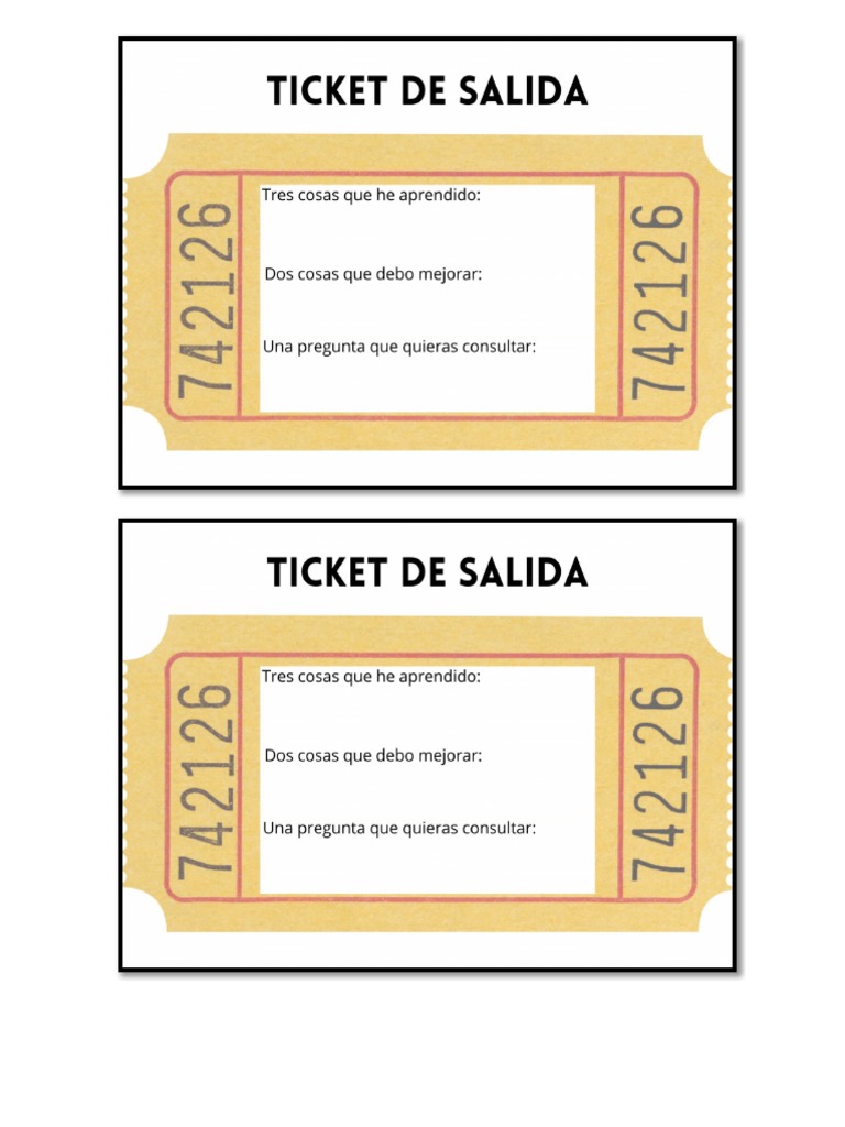 Ticket de Salida | PDF