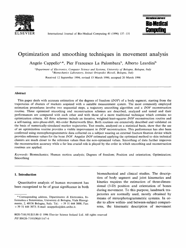 Capello 1996 Optimization and Smoothing Techniques | PDF | Autocorrelation | Euclidean Vector
