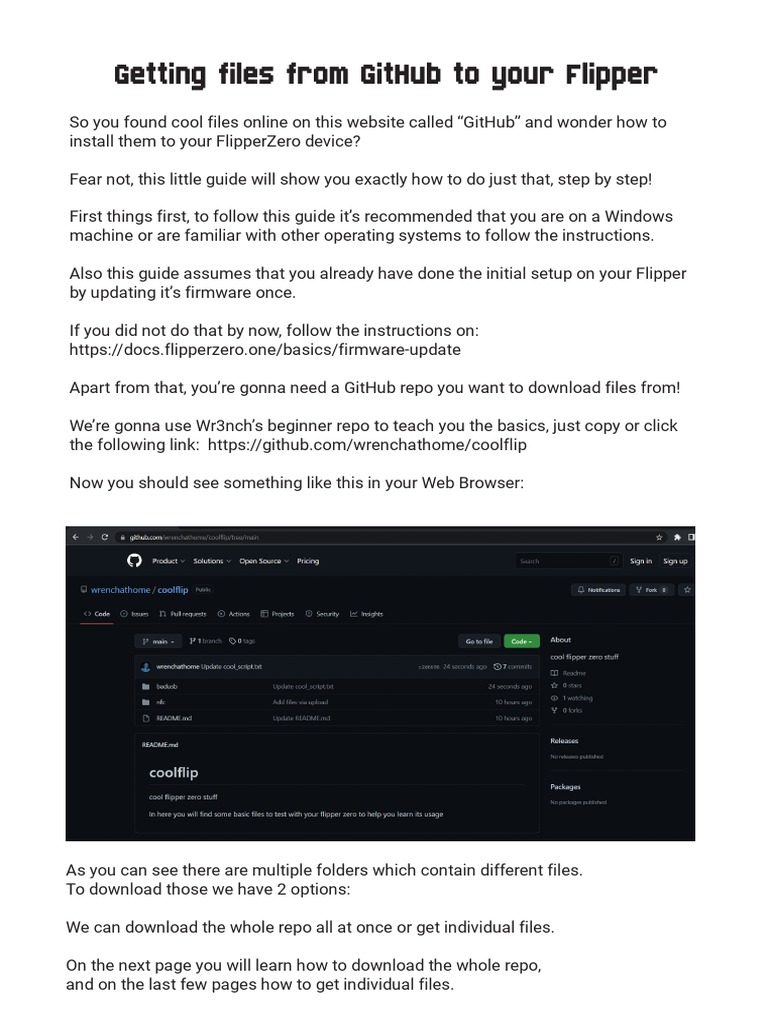 Getting Files From Github To Your Flipper | PDF | Career & Growth ...
