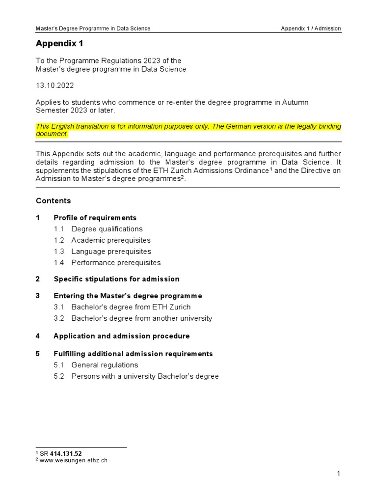 MSC DataScience Appendix | Download Free PDF | Academic Degree | Master's Degree