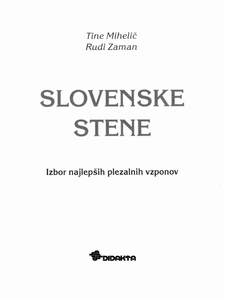 SLO - Slovenske Stene (Mihelic, 2003) | PDF
