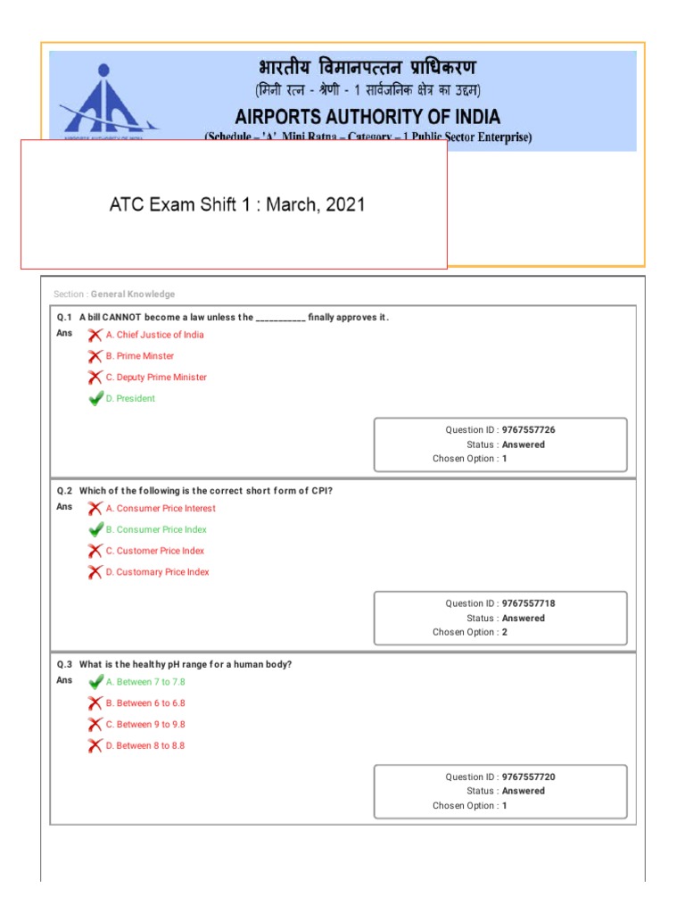 AAI PYQs Set 3 | PDF | Sea | Port