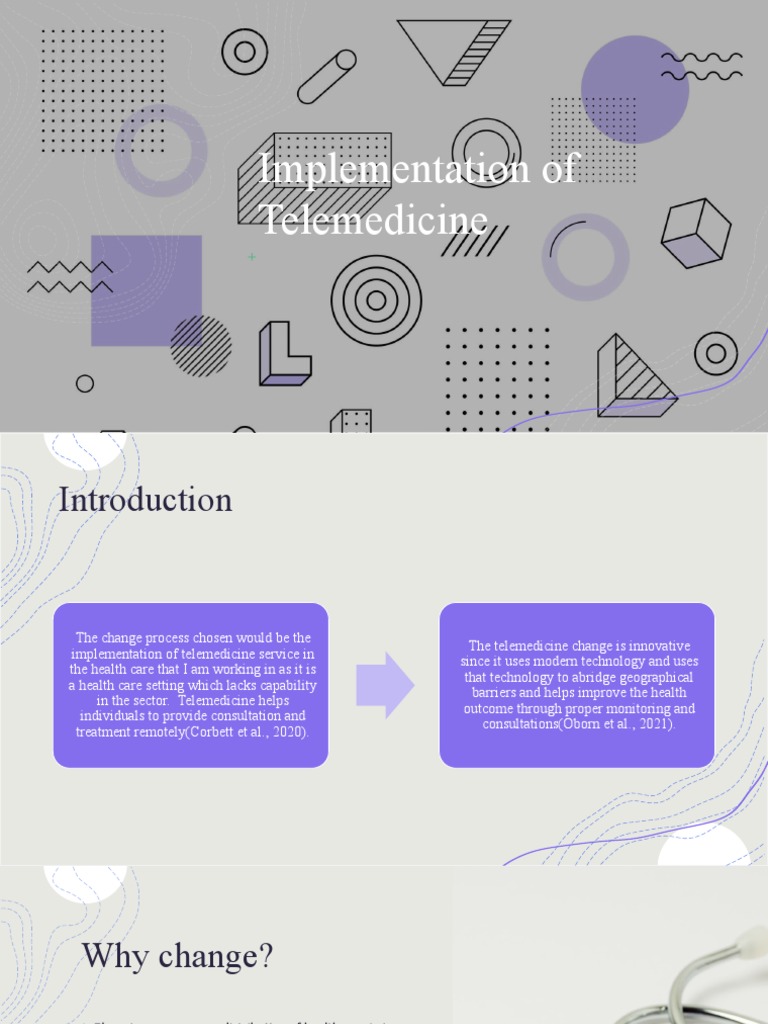 Implementation of Telemedicine | PDF | Change Management | Health Care