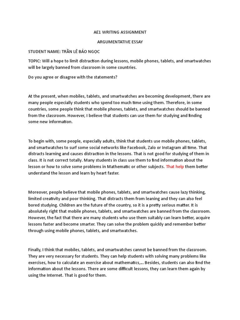 AE1 WRITING ASSIGNMENT TRAN LE BAO NGOC (AutoRecovered) | PDF