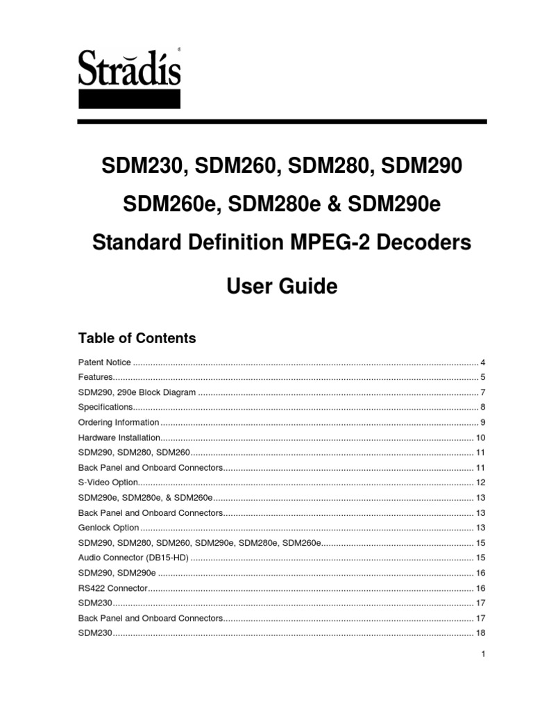 SDM290 User Guide | PDF | Codec | Video